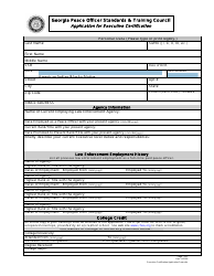 Georgia (United States) Application for Executive Certification - Fill ...