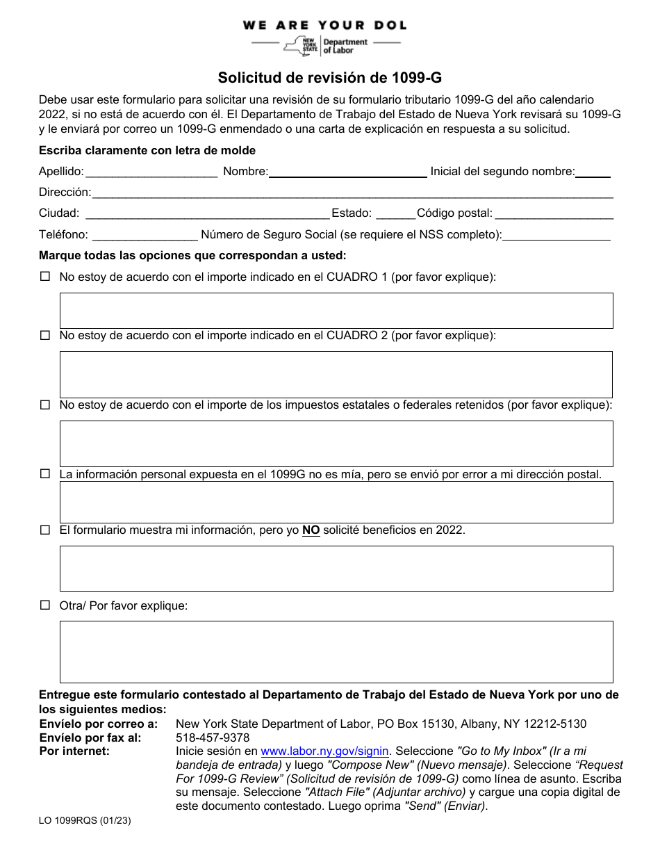 Formulario LO1099RQS - 2022 - Fill Out, Sign Online and Download ...