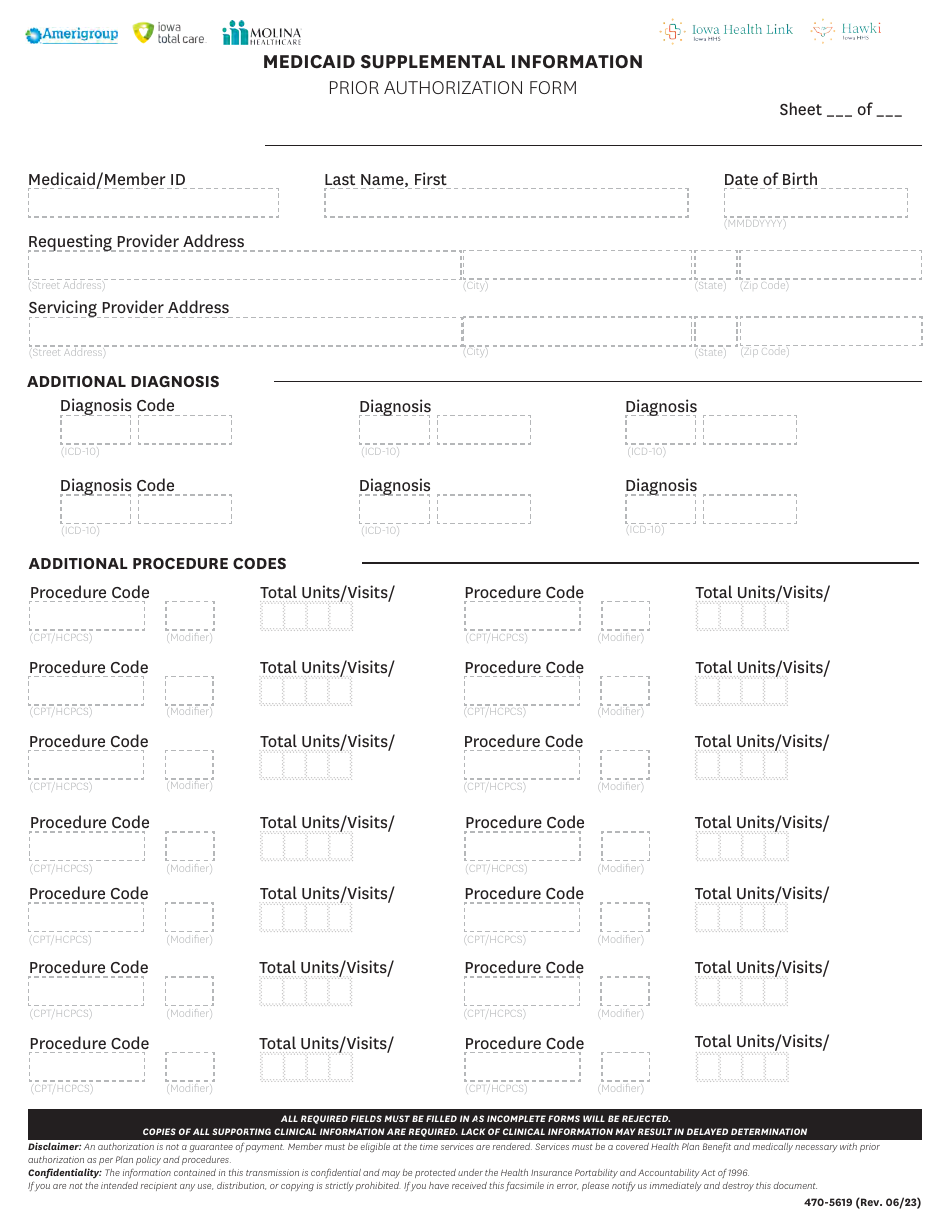 Form 470-5619 - Fill Out, Sign Online and Download Fillable PDF, Iowa ...