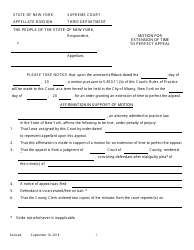 New York Motion for Extension of Time to Perfect Appeal - Fill Out, Sign Online and Download PDF ...