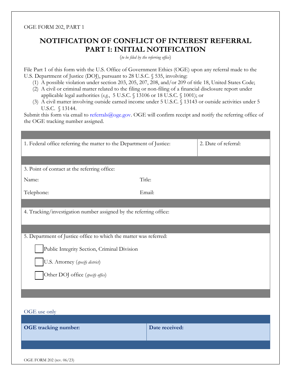 OGE Form 202 - Fill Out, Sign Online and Download Fillable PDF ...