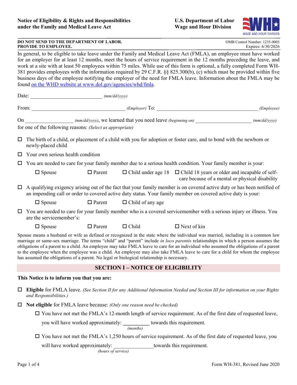 Form WH-381 - Fill Out, Sign Online and Download Fillable PDF ...