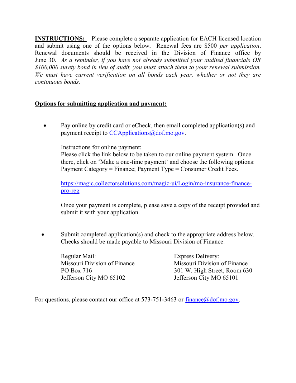 Missouri Renewal Application For Consumer Credit Loans Small Loan missouri-renewal-application-for-consumer-credit-loans-small-loan