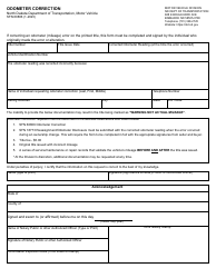 Form SFN60806 Download Fillable PDF or Fill Online Odometer Correction ...