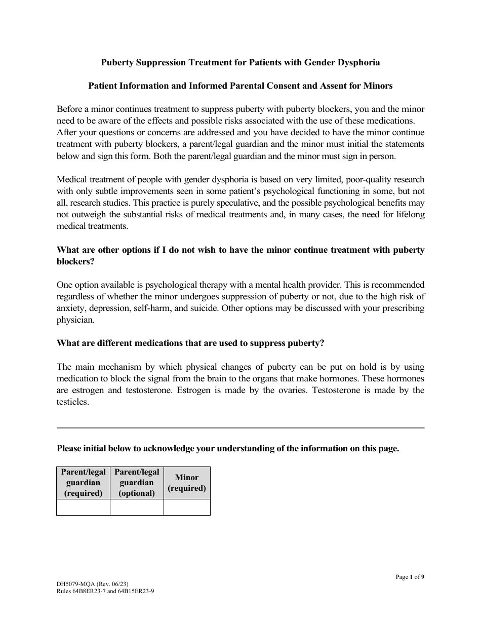 Form DH5079-MQA - Fill Out, Sign Online and Download Printable PDF ...