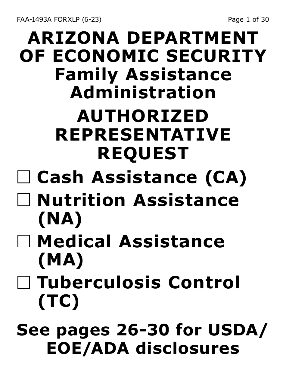 Form FAA-1493A-XLP Download Fillable PDF or Fill Online Authorized ...