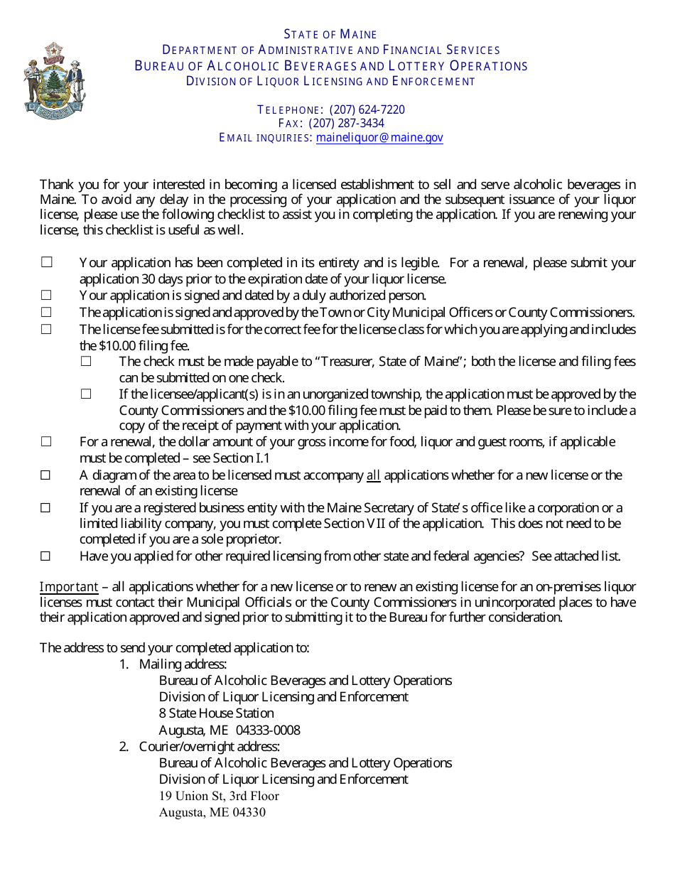 Maine Application for a Public Service License Download Fillable PDF ...