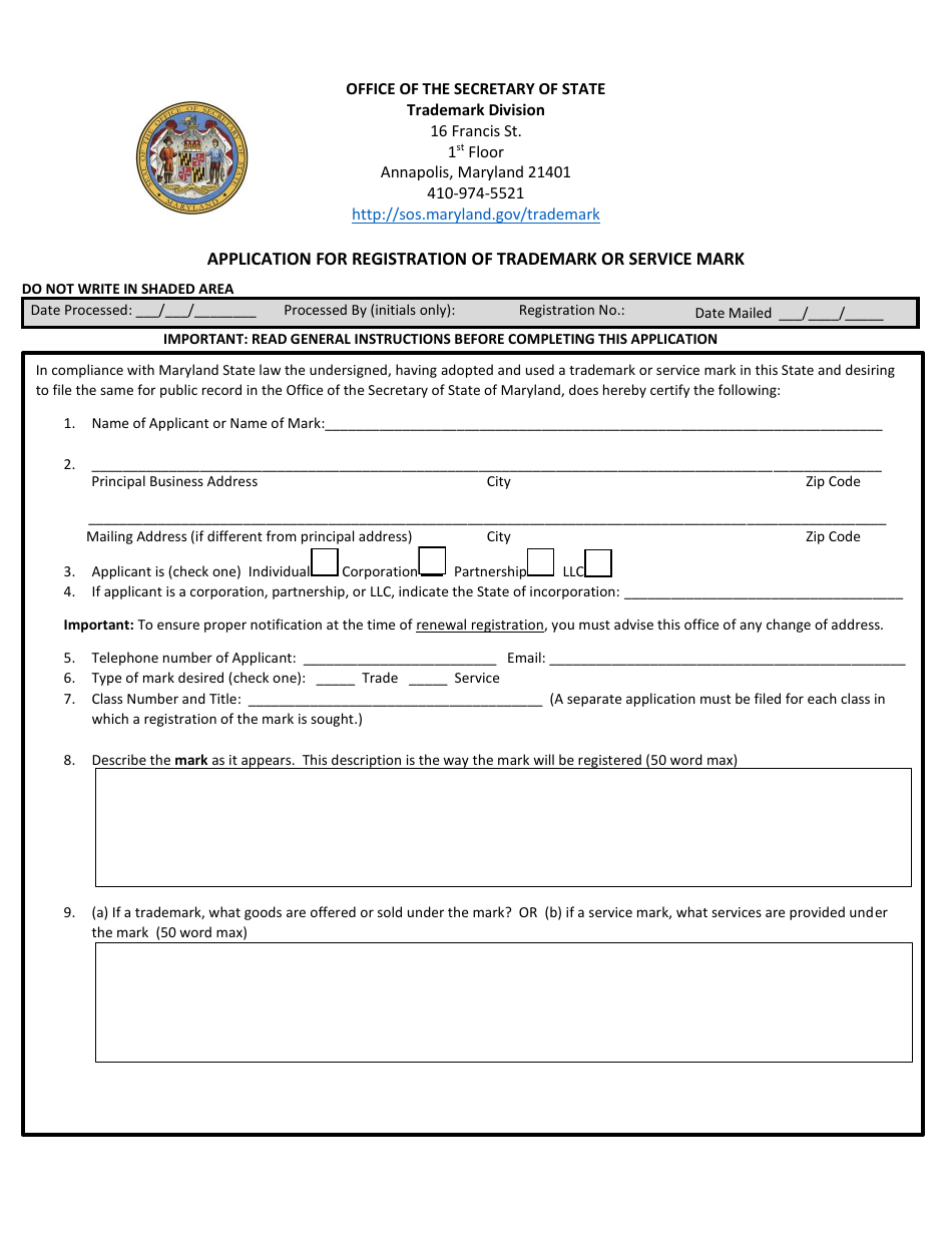 SOS Form TMAPP - Fill Out, Sign Online and Download Fillable PDF ...