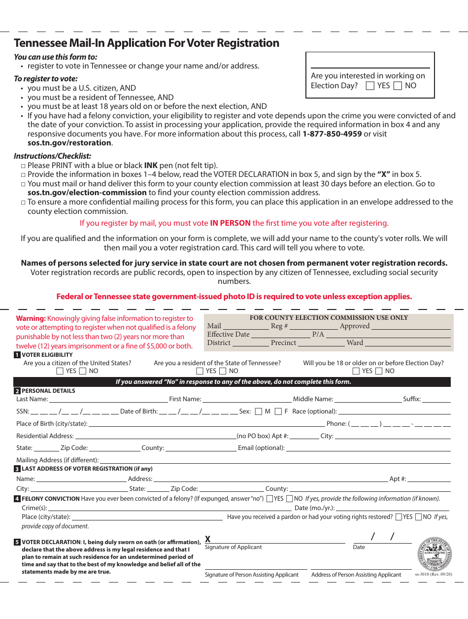 Form SS-3010 - Fill Out, Sign Online and Download Fillable PDF ...