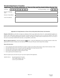 Form EXC-F030 - Fill Out, Sign Online and Download Fillable PDF, Nevada ...