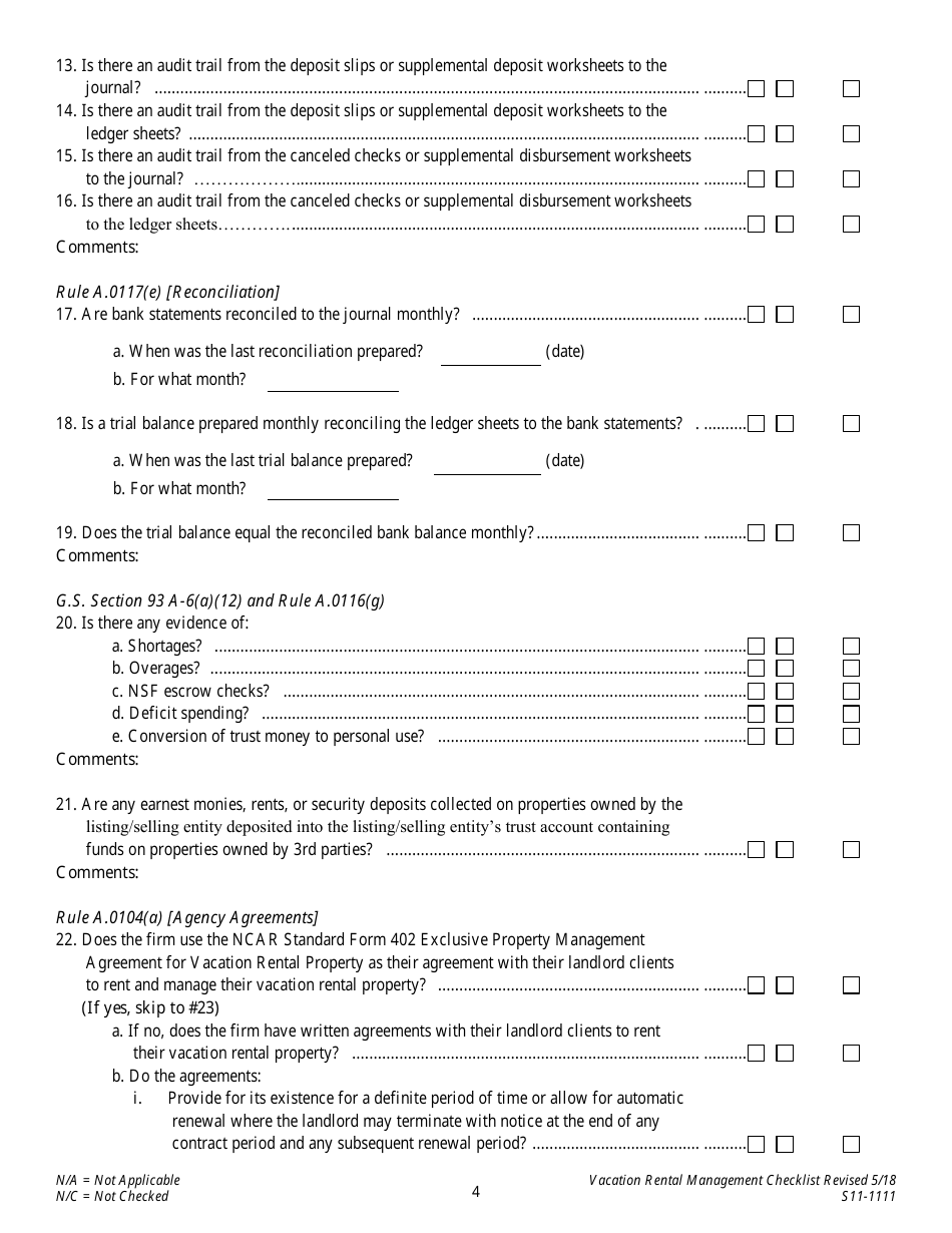 Form S11-1111 - Fill Out, Sign Online and Download Printable PDF, North Carolina | Templateroller