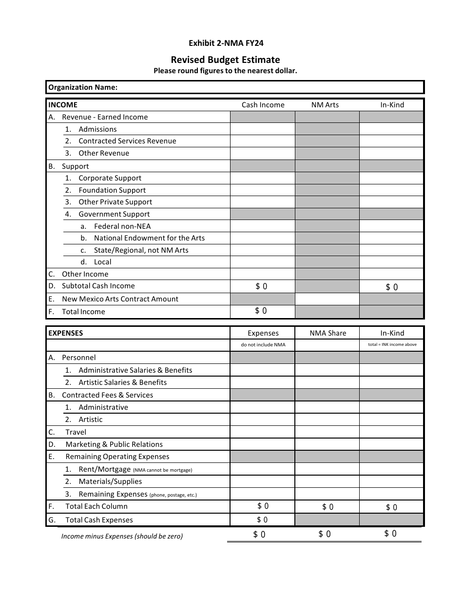 2024 New Mexico Revised Budget Estimate - Fill Out, Sign Online and ...