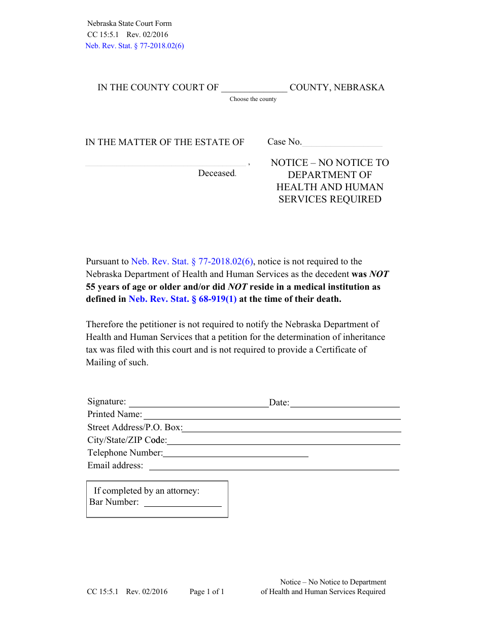 Form CC15:5.1 - Fill Out, Sign Online and Download Fillable PDF ...