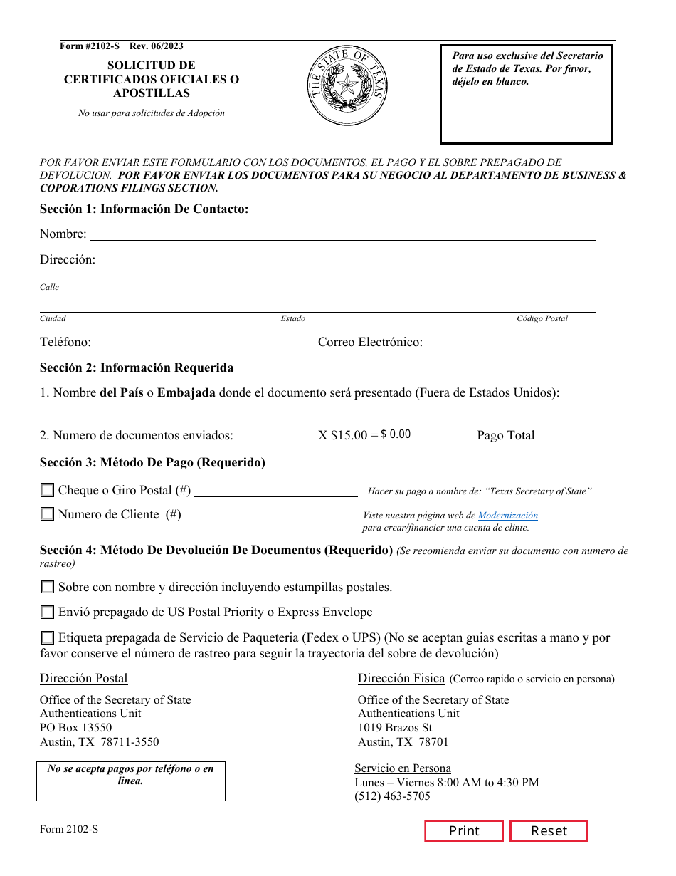 Formulario 2102-S - Fill Out, Sign Online and Download Fillable PDF ...