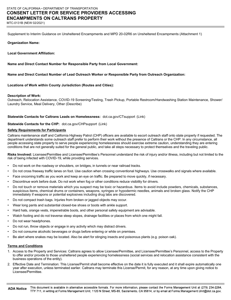 Form MTCE-0131B - Fill Out, Sign Online and Download Fillable PDF ...