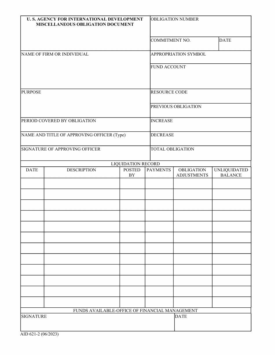 Form AID621-2 - Fill Out, Sign Online and Download Fillable PDF ...