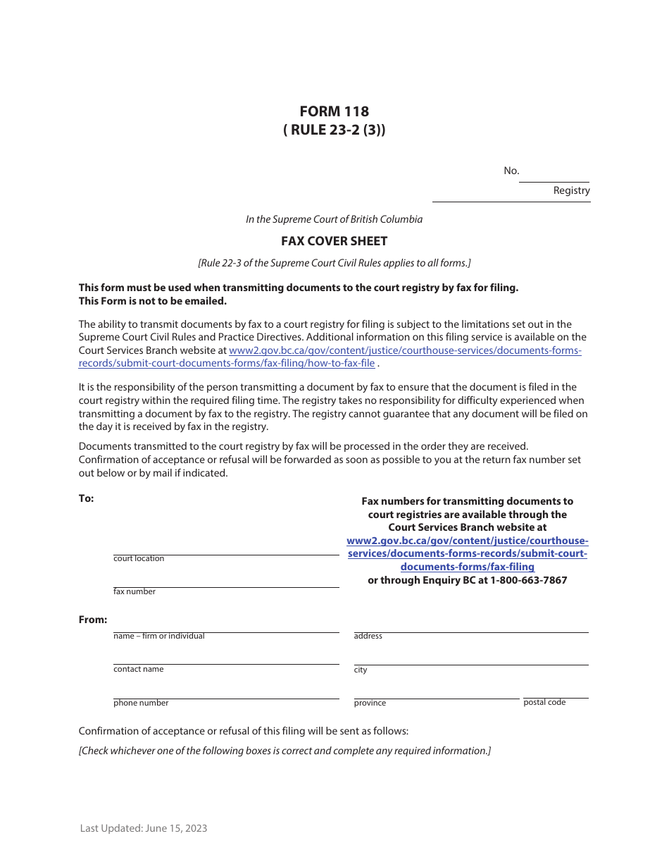 Form 118 - Fill Out, Sign Online and Download Fillable PDF, British ...
