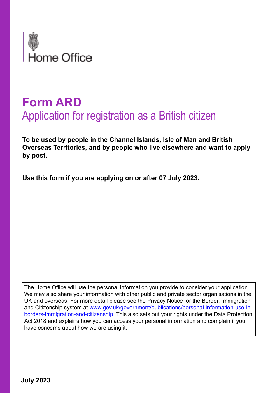 Form ARD - Fill Out, Sign Online and Download Printable PDF, United ...
