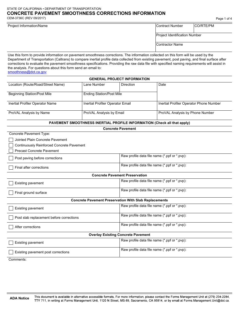 Form CEM-3736C - Fill Out, Sign Online and Download Fillable PDF ...