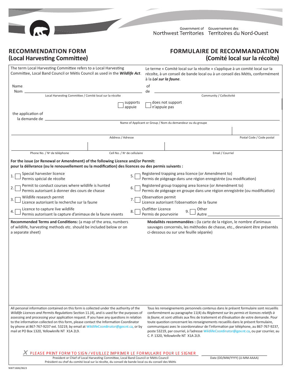 Form NWT1606 - Fill Out, Sign Online and Download Fillable PDF ...