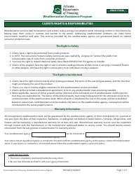 Arizona Clients Rights & Responsibilities - Weatherization Assistance ...