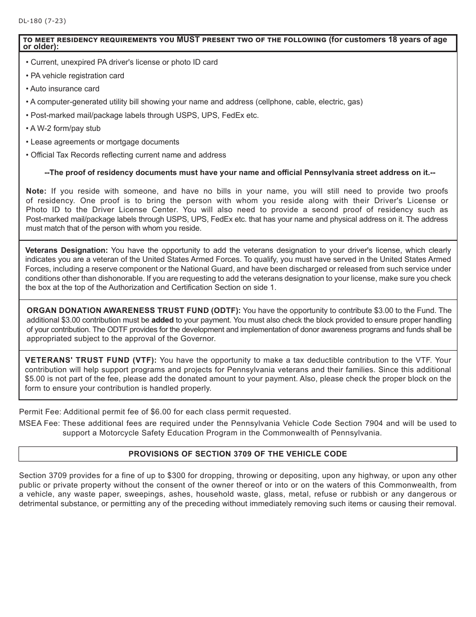 Form Dl 180 Download Fillable Pdf Or Fill Online Non Commercial Learner