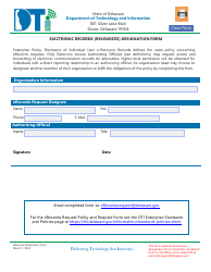 Delaware Electronic Records (Resources) Designation Form - Fill Out ...