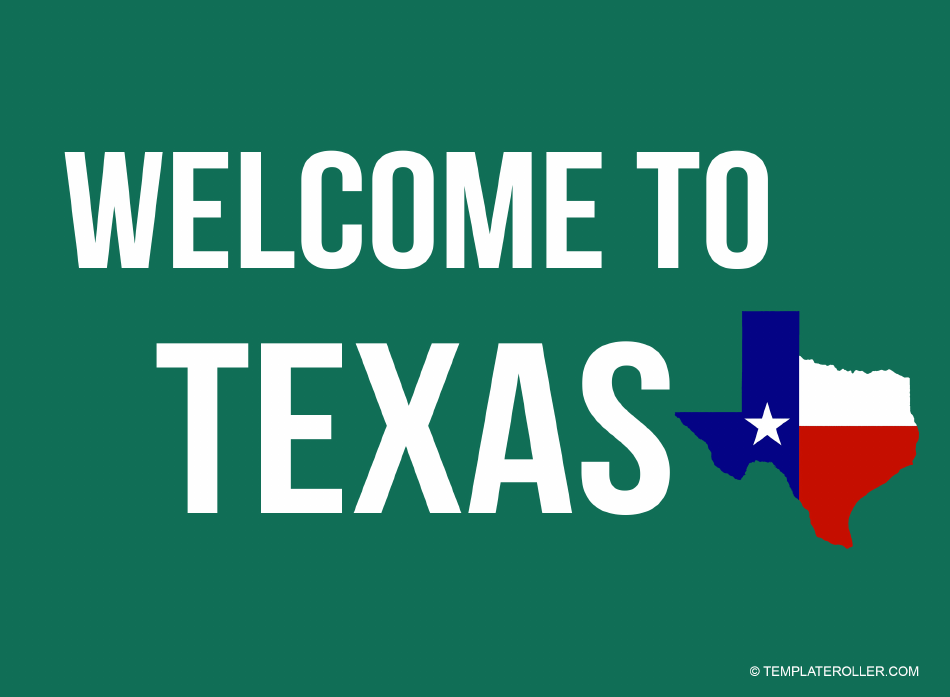 Welcome to Texas Sign Template Download Printable PDF | Templateroller