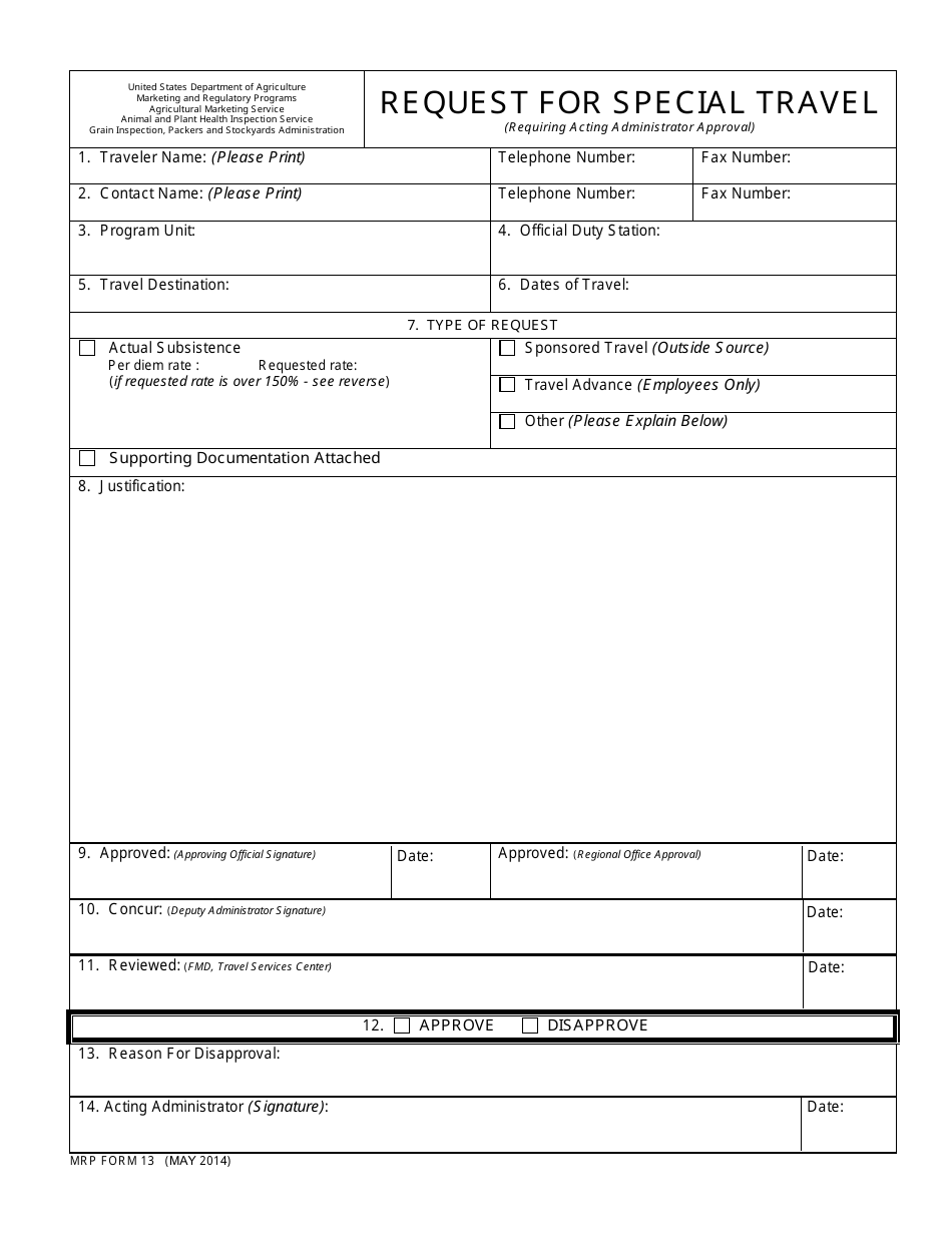 MRP Form 13 - Fill Out, Sign Online and Download Printable PDF ...