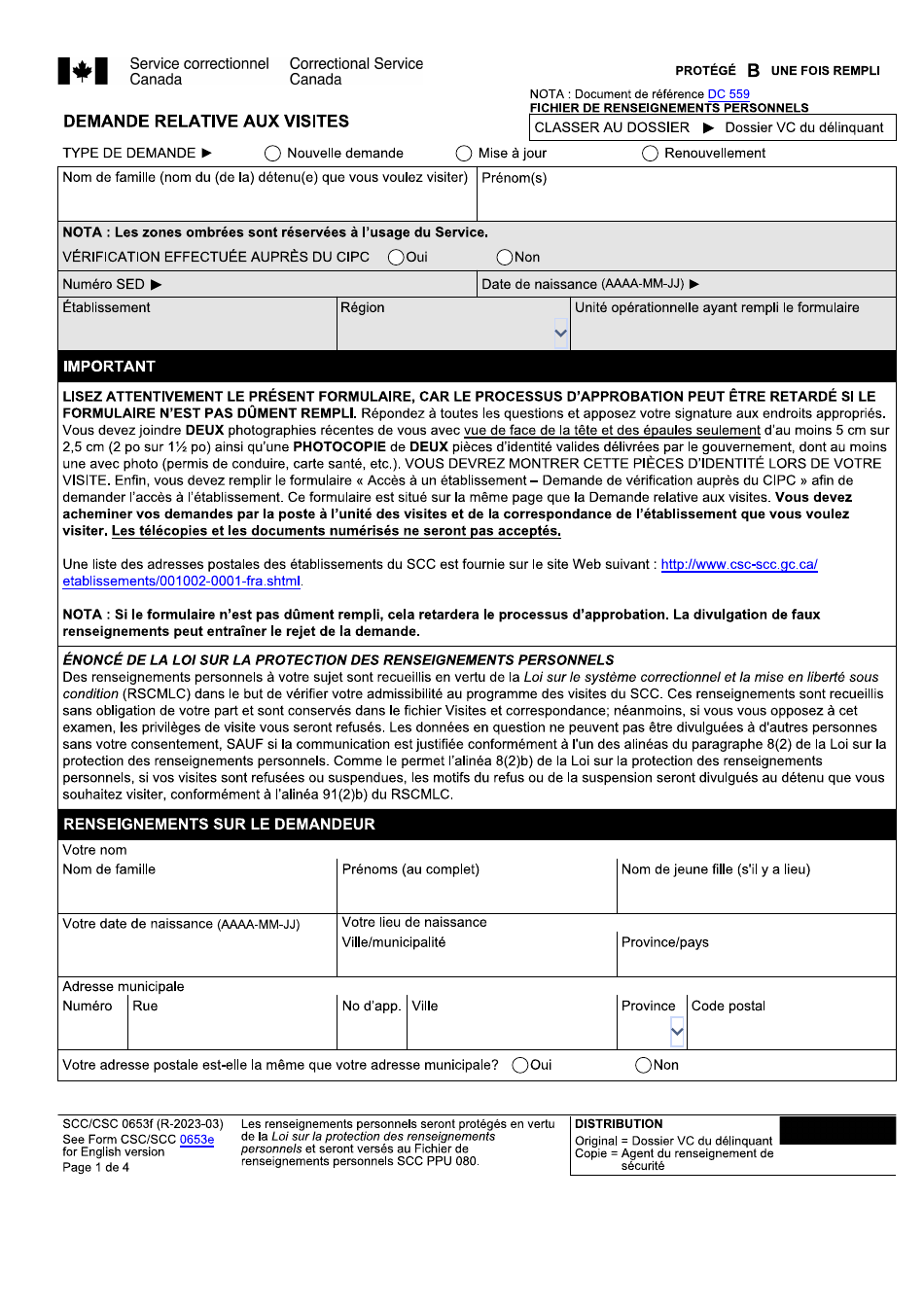 Forme CSC0653F - Fill Out, Sign Online and Download Fillable PDF ...