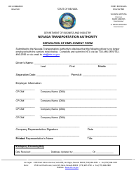 Nevada Separation of Employment Form - Fill Out, Sign Online and ...