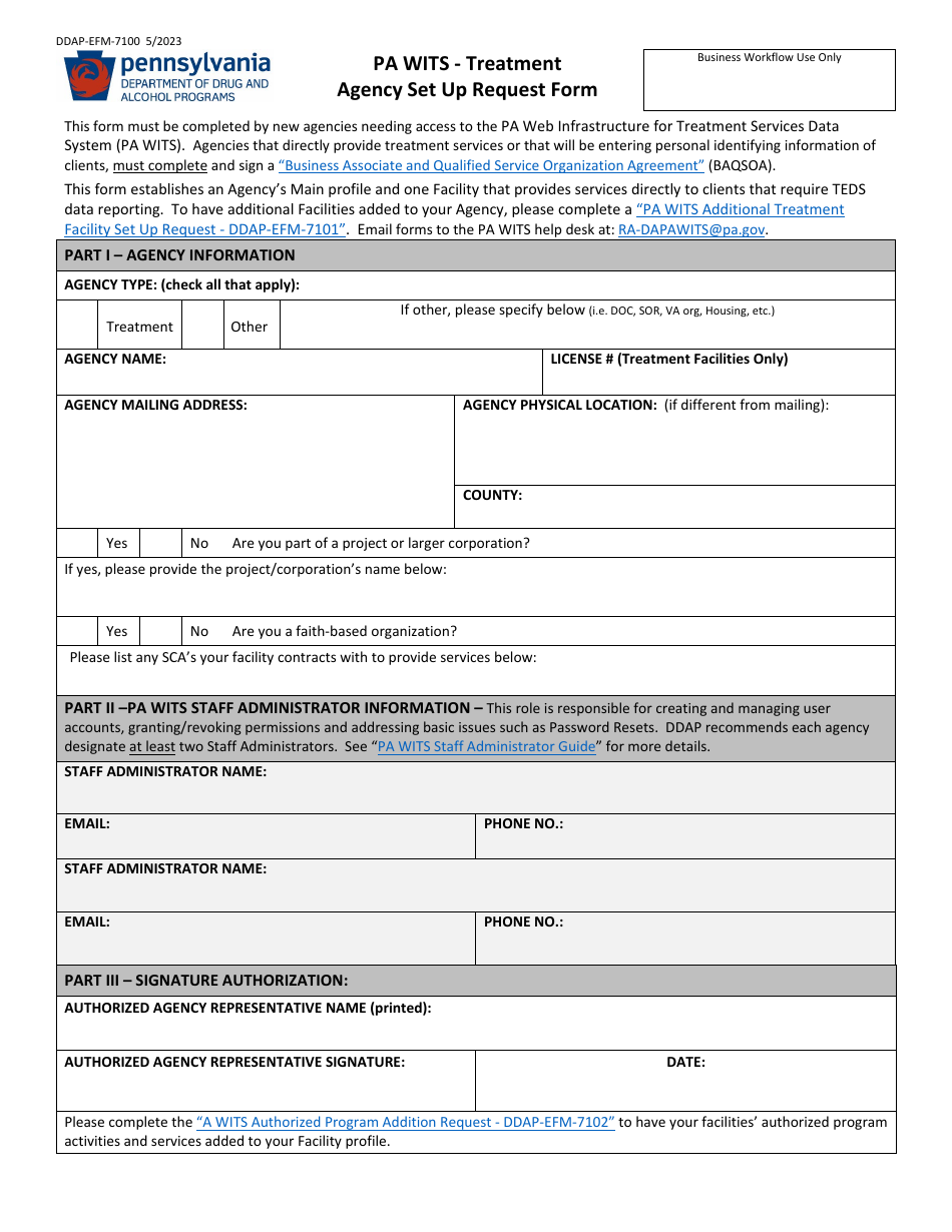 Form DDAP-EFM-7100 - Fill Out, Sign Online and Download Printable PDF ...