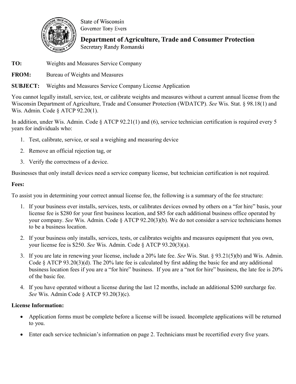 Form TR-WM-54 Download Printable PDF or Fill Online Weights and ...