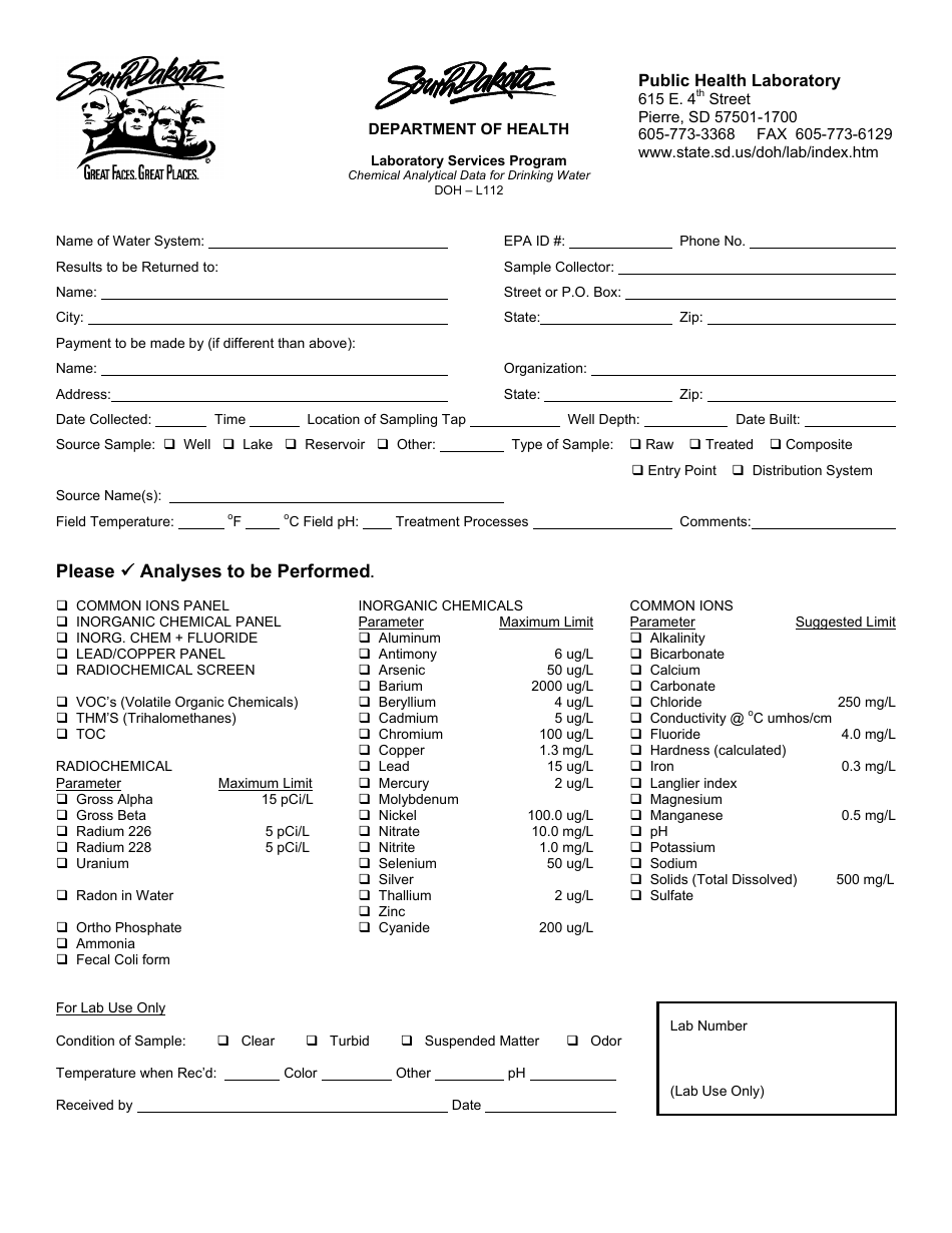 Form 112 - Fill Out, Sign Online and Download Printable PDF, South Dakota | Templateroller