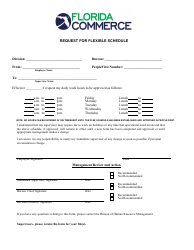 Florida Request for Flexible Schedule - Fill Out, Sign Online and ...