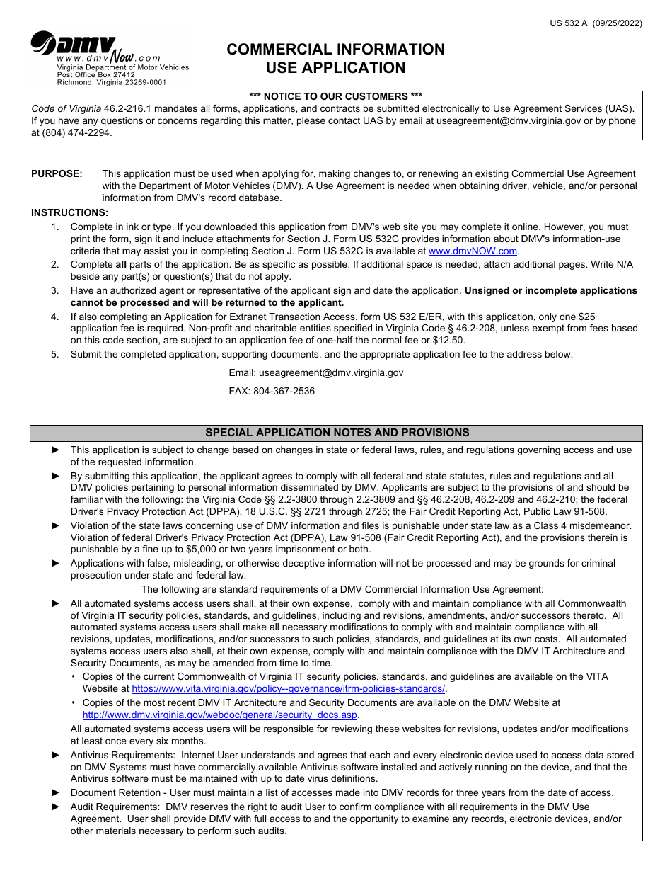Form US532 A - Fill Out, Sign Online and Download Fillable PDF ...