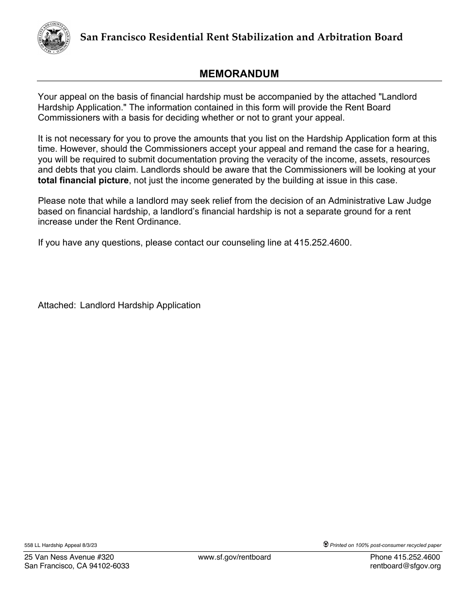 Form 558 - Fill Out, Sign Online and Download Fillable PDF, City and ...