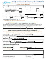 City of Austin, Texas Water/Wastewater Service Plan Verification Form ...