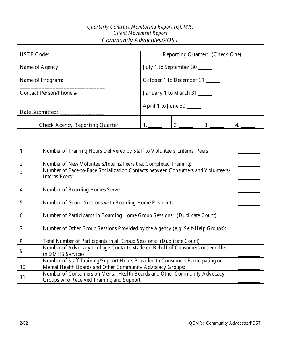New Jersey Client Movement Report - Community Advocates/Post - Fill Out ... New Jersey Client Movement Report - Community Advocates/Post - Fill Out ...