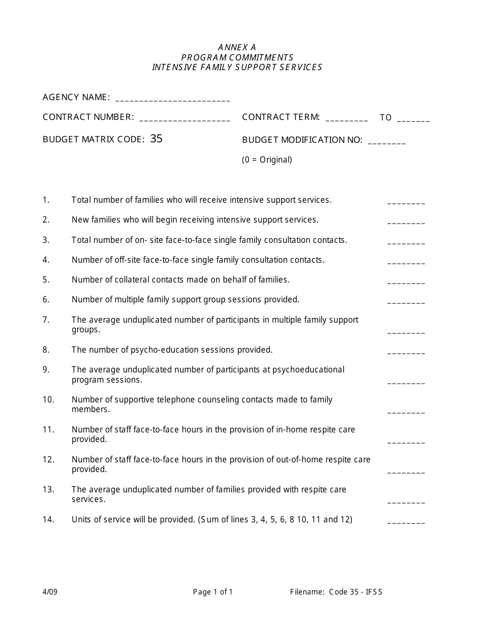 New Jersey Program Commitments Intensive Family Support Services - Fill ...