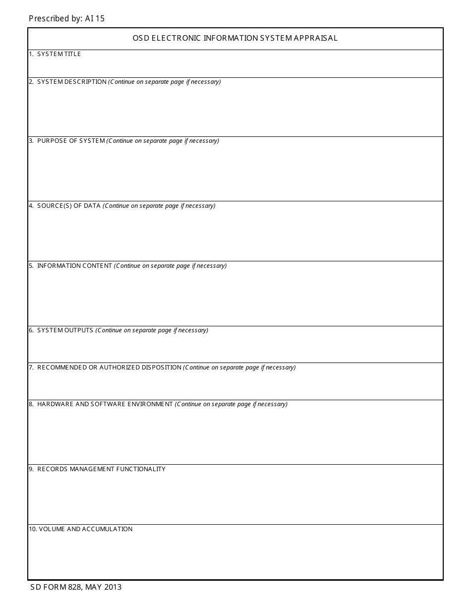 SD Form 828 - Fill Out, Sign Online and Download Fillable PDF ...