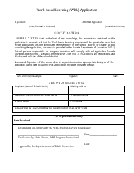 Nevada Work-Based Learning (Wbl) Application - Fill Out, Sign Online and Download PDF ...