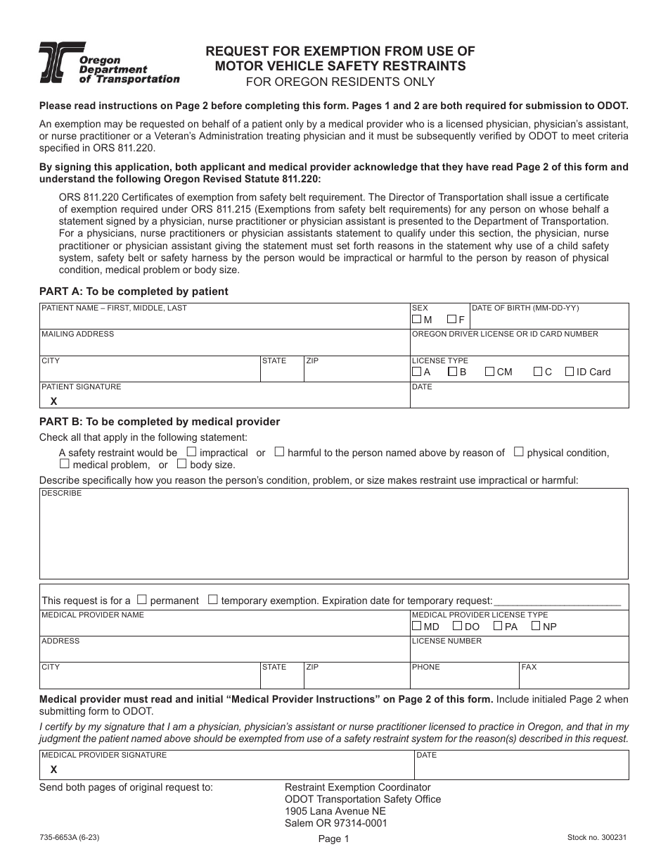 Form 735-6653A Download Fillable PDF or Fill Online Request for ...