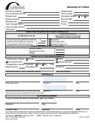 Form DOC19-058 Download Printable PDF or Fill Online Release of Funds ...
