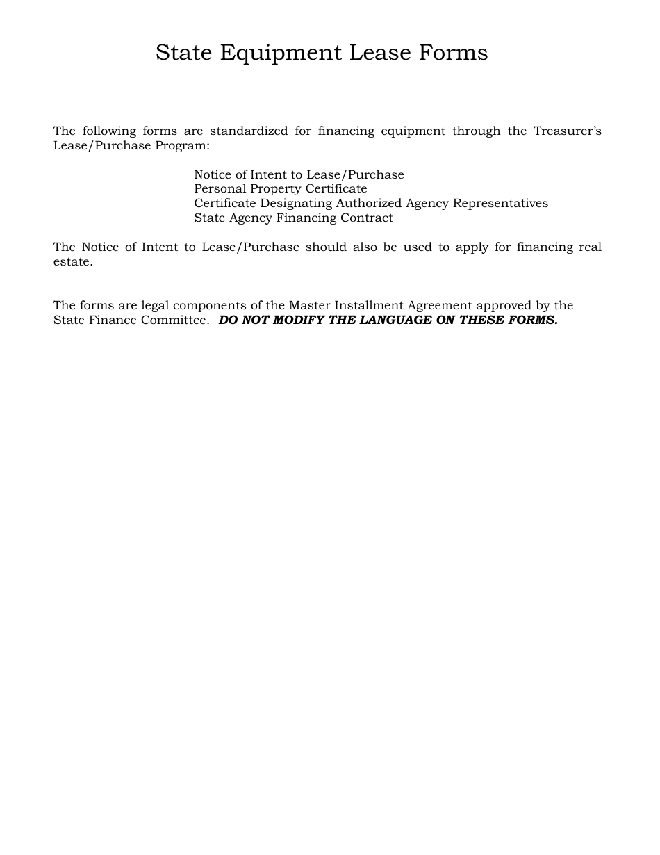 Washington State Equipment Lease Forms - Fill Out, Sign Online and ...