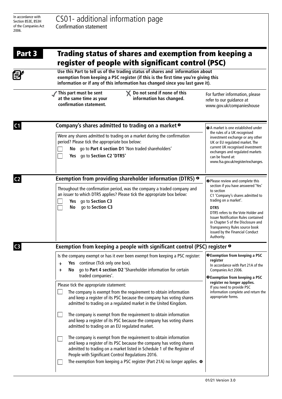 Form CS01 Part 3 - Fill Out, Sign Online and Download Fillable PDF ...