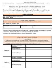 New York Request for Quote Qualifications Response Form - Fill Out ...