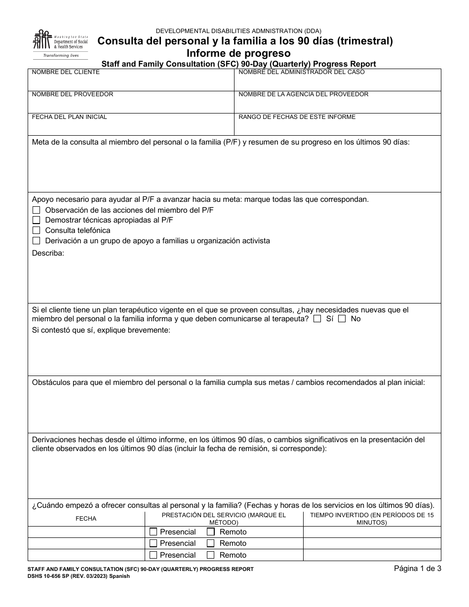 DSHS Formulario 10-656 - Fill Out, Sign Online and Download Printable ...