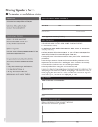 Washington Missing Signature Form - Fill Out, Sign Online and Download ...