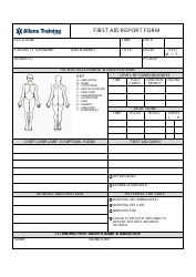 First Aid Report Form - Allens Training Download Printable PDF ...